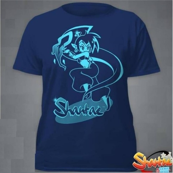 level up studios | Tops | Shantae 2 Genie Hero Mens Tshirt Blue New No ...